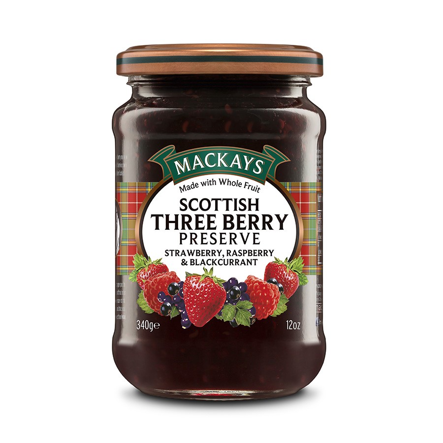 Mackays Scottish Three Berry Preserve 340g - Jim's