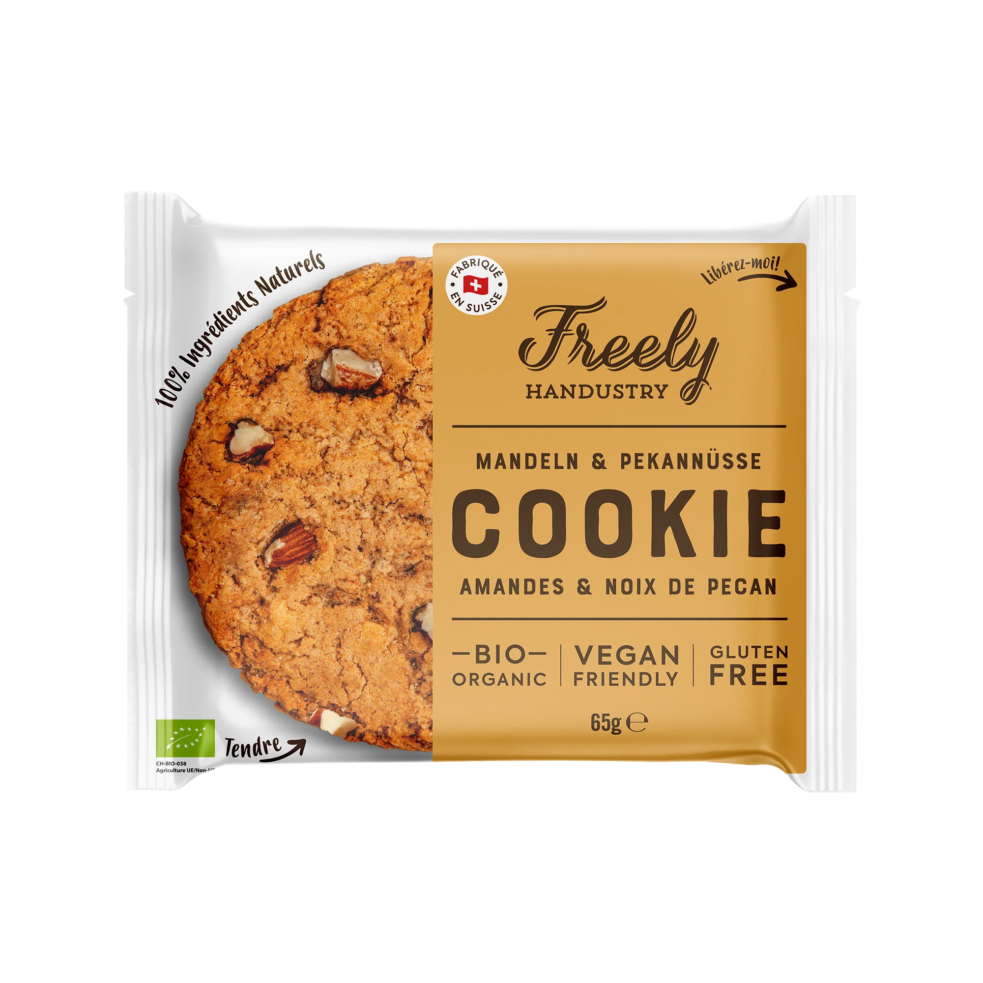 FREELY HANDUSTRY ALMOND & PECAN NUT COOKIE 65G - Jim's
